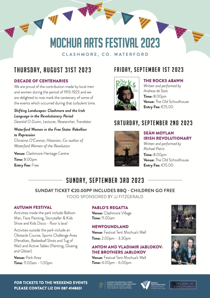 Mocha Festival: Decade of Centenaries Events – Clashmore Strings & Things